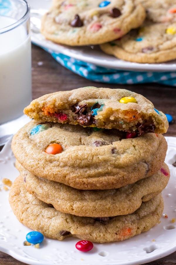 Soft & Chewy M&M Cookies