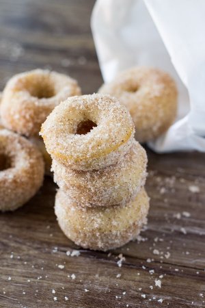 Mini Cinnamon Sugar Doughnuts - Just so Tasty