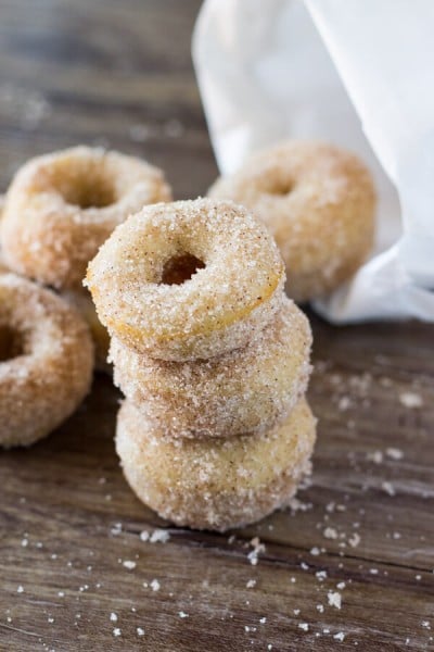 Mini Cinnamon Sugar Doughnuts - Just so Tasty