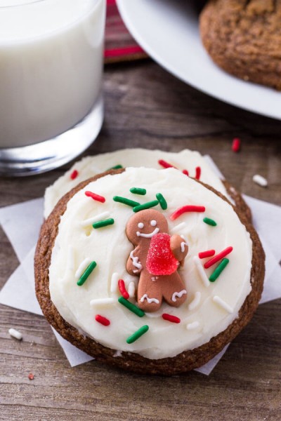 Easy Gingerbread Cookies with Cream Cheese Frosting - Just so Tasty