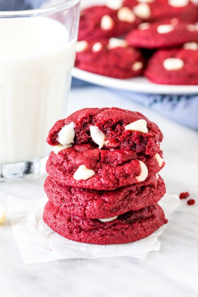 Red Velvet Cake Mix Cookies - Just so Tasty
