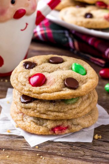 Christmas M&M Cookies - Just so Tasty