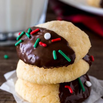 Chocolate-Dipped Shortbread Cookies - Just so Tasty