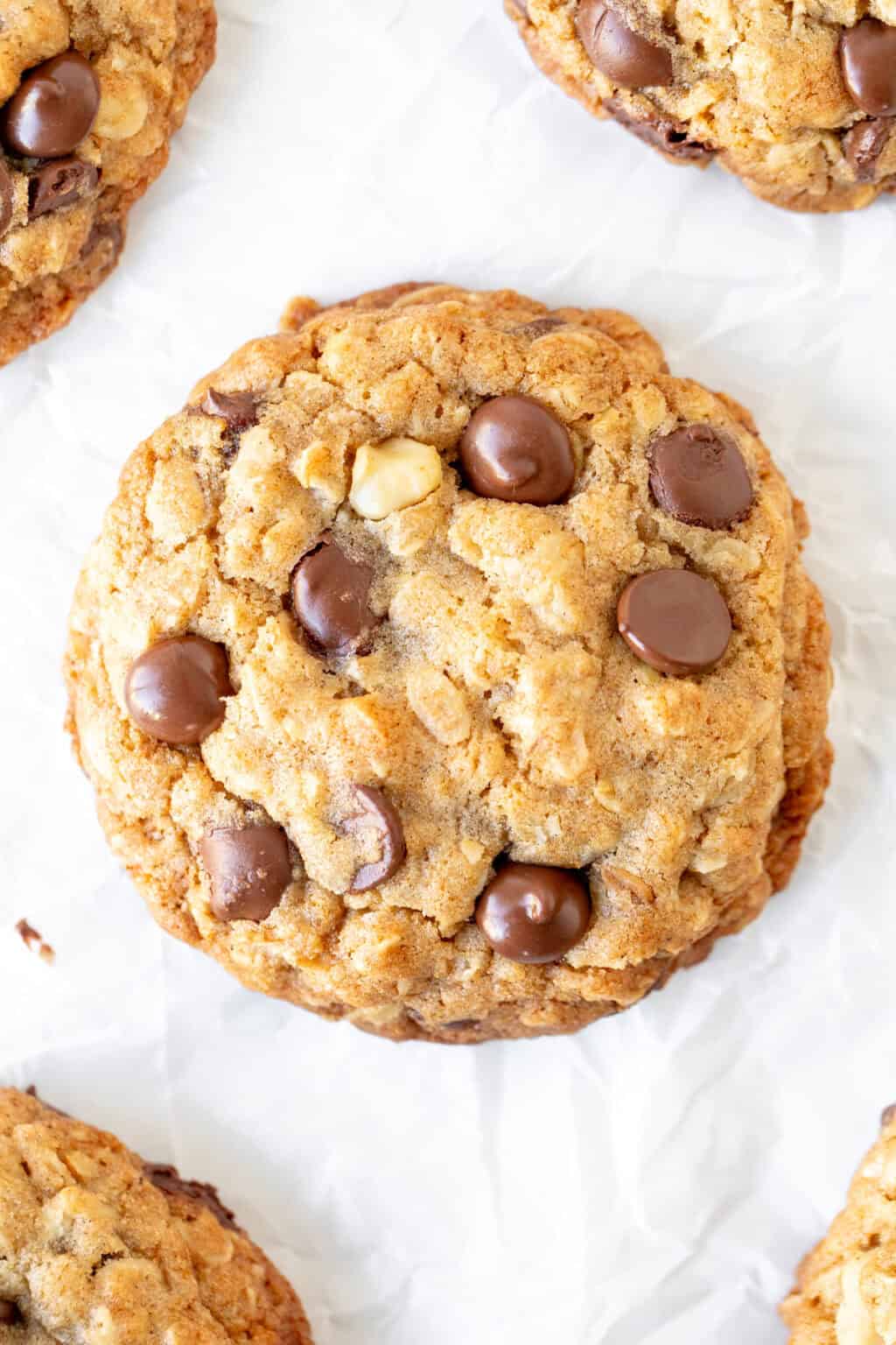 Soft and Chewy Oatmeal Chocolate Chip Cookies - Just so Tasty