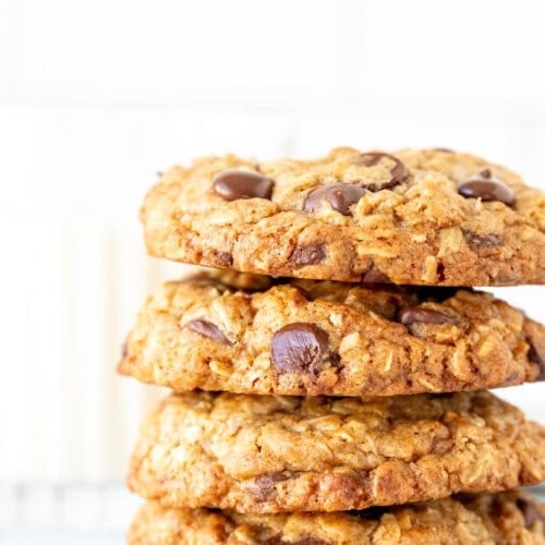 Soft and Chewy Oatmeal Chocolate Chip Cookies - Just so Tasty