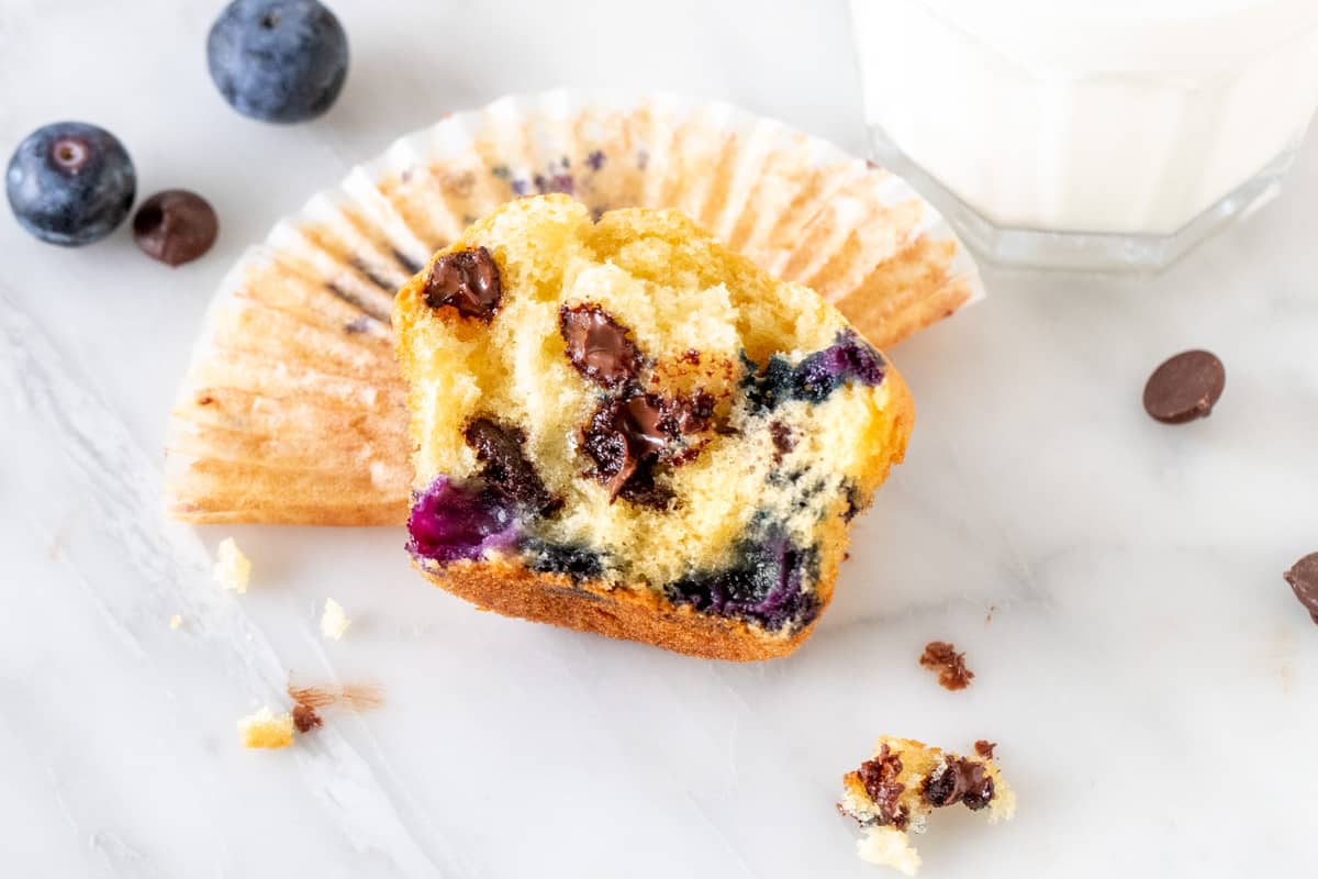 Blueberry Chocolate Chip Muffins - Just so Tasty