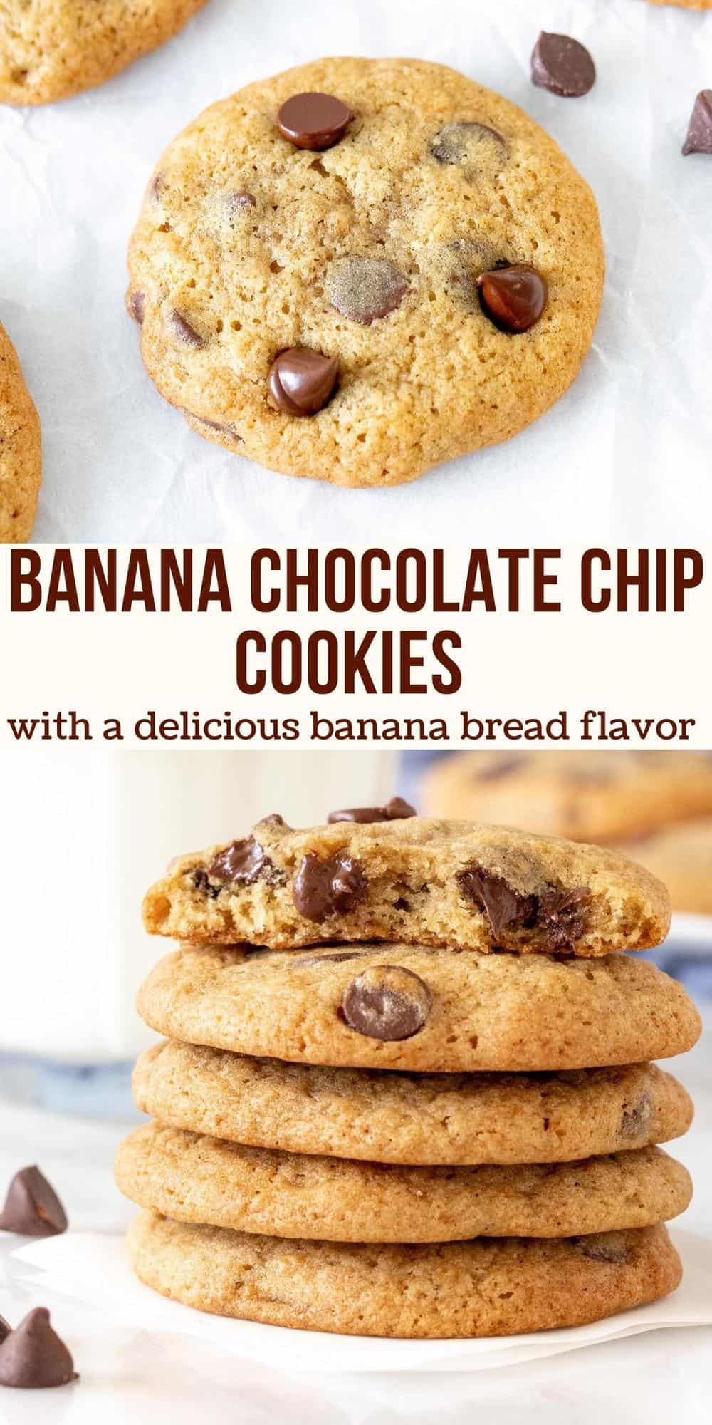 Banana Chocolate Chip Cookies - Just so Tasty
