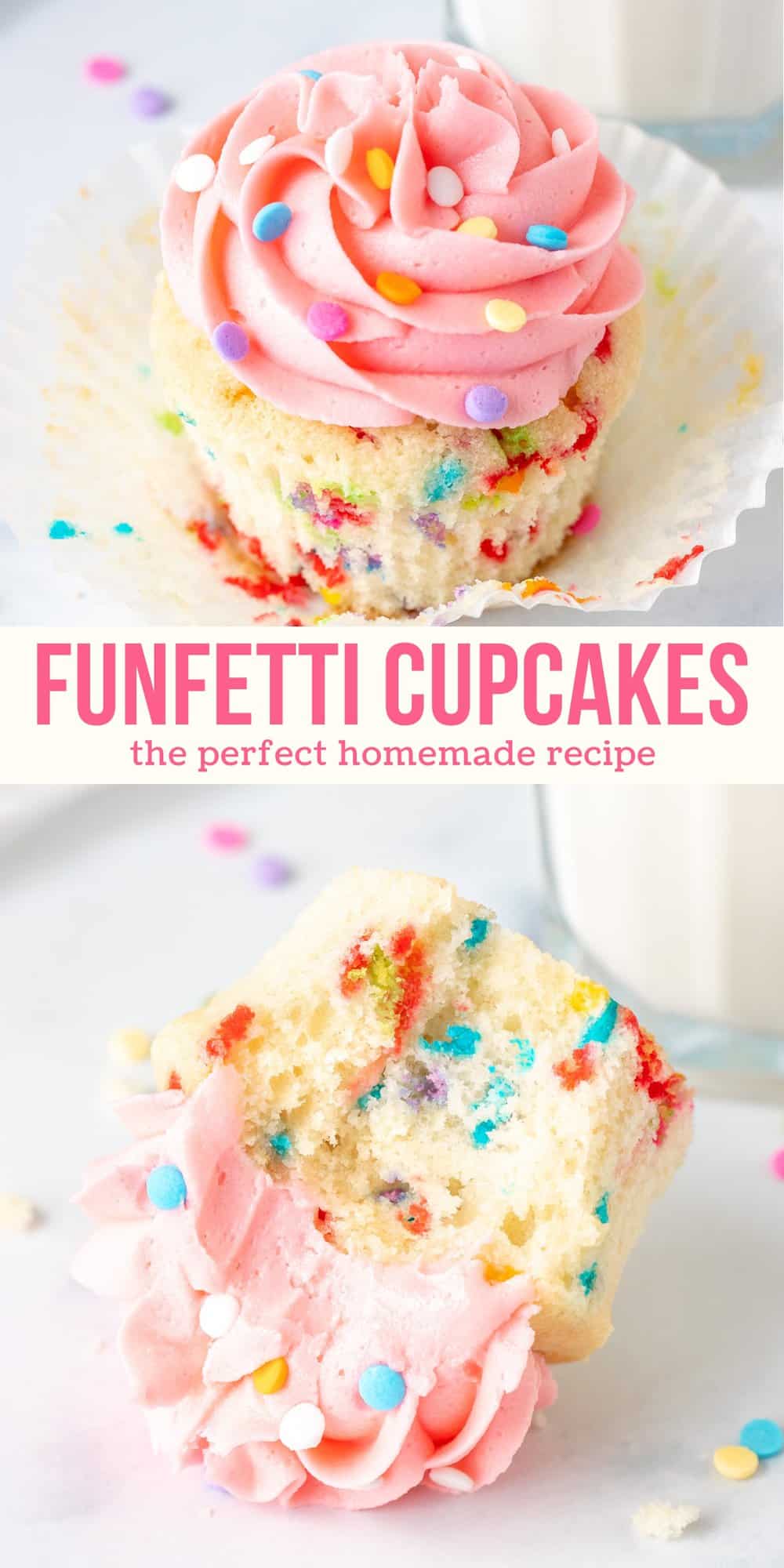 Funfetti Cupcakes - Perfect Sprinkle Cupcake Recipe - Just so Tasty