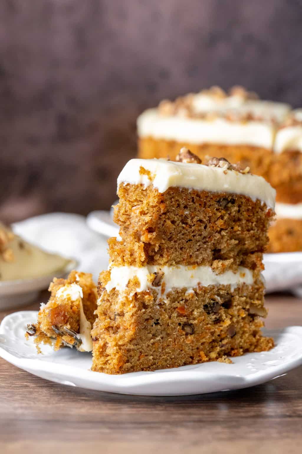 Carrot Cake - Layer Cake Version with Cream Cheese Frosting - Just so Tasty