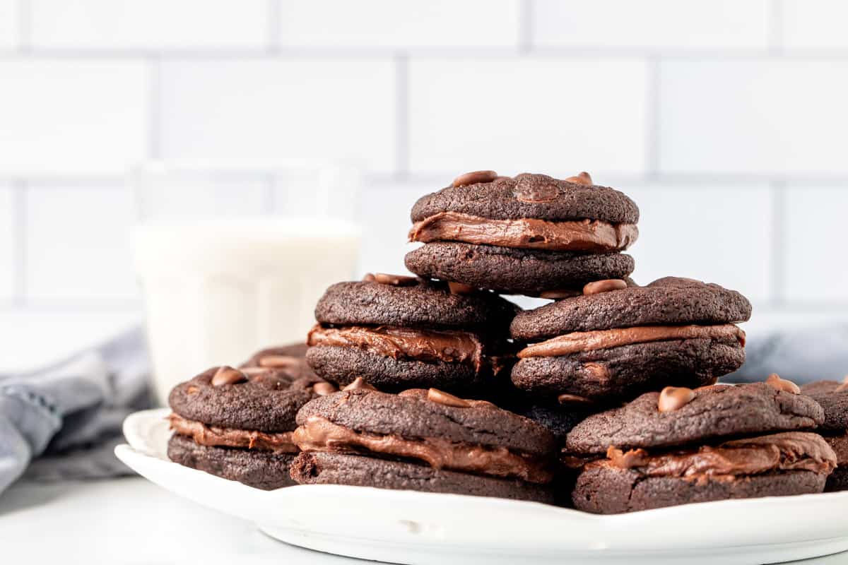 Double Chocolate Sandwich Cookies - Just so Tasty
