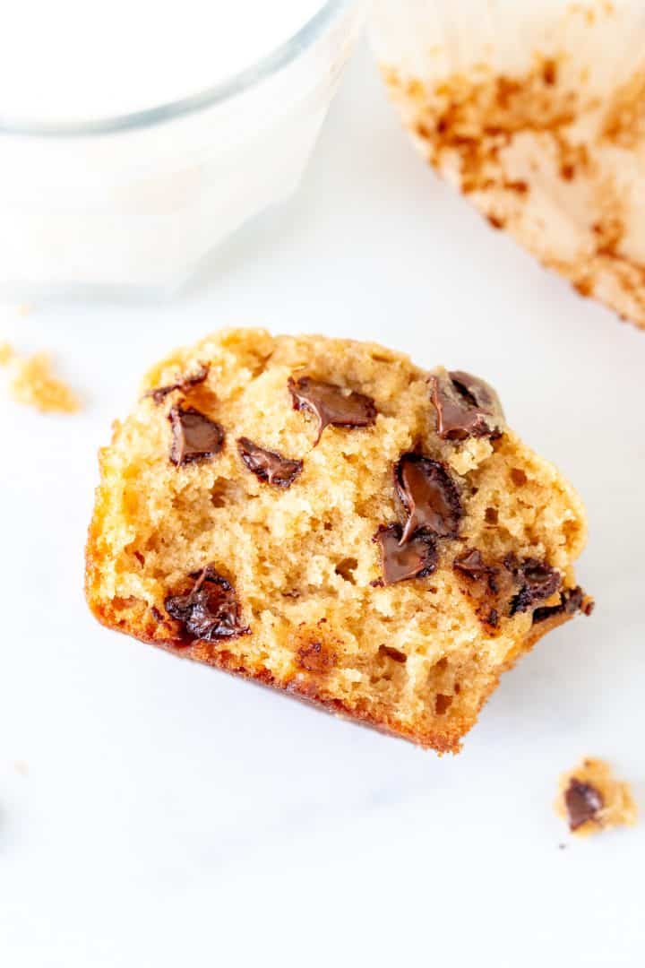 Peanut Butter Muffins - Moist, Tender & Filled with Chocolate Chips
