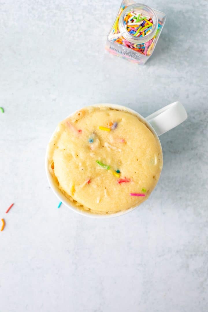 Vanilla Mug Cake - Moist, Flavorful Cake that's Ready in Minutes