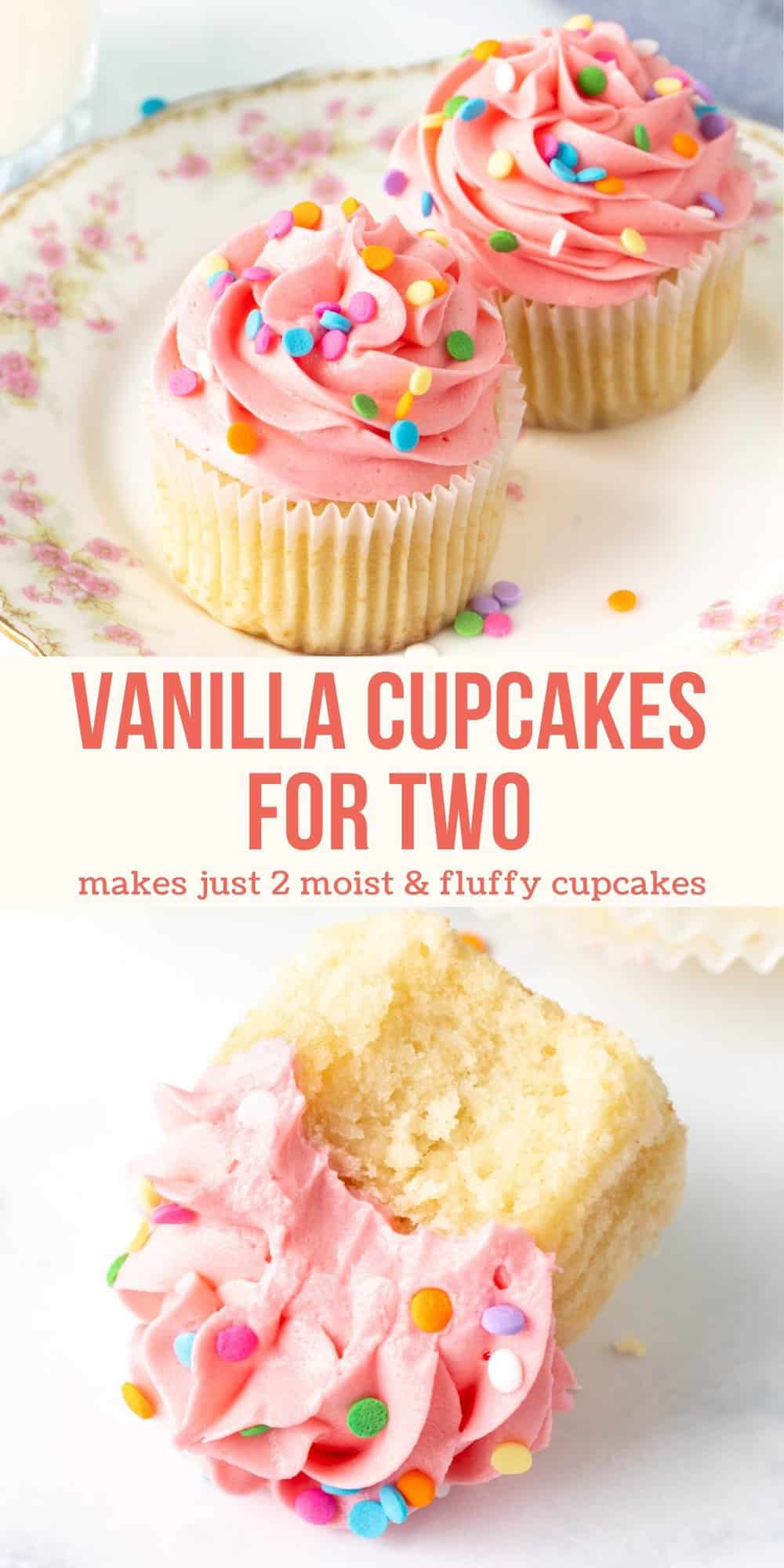 Vanilla Cupcakes for Two - Just so Tasty