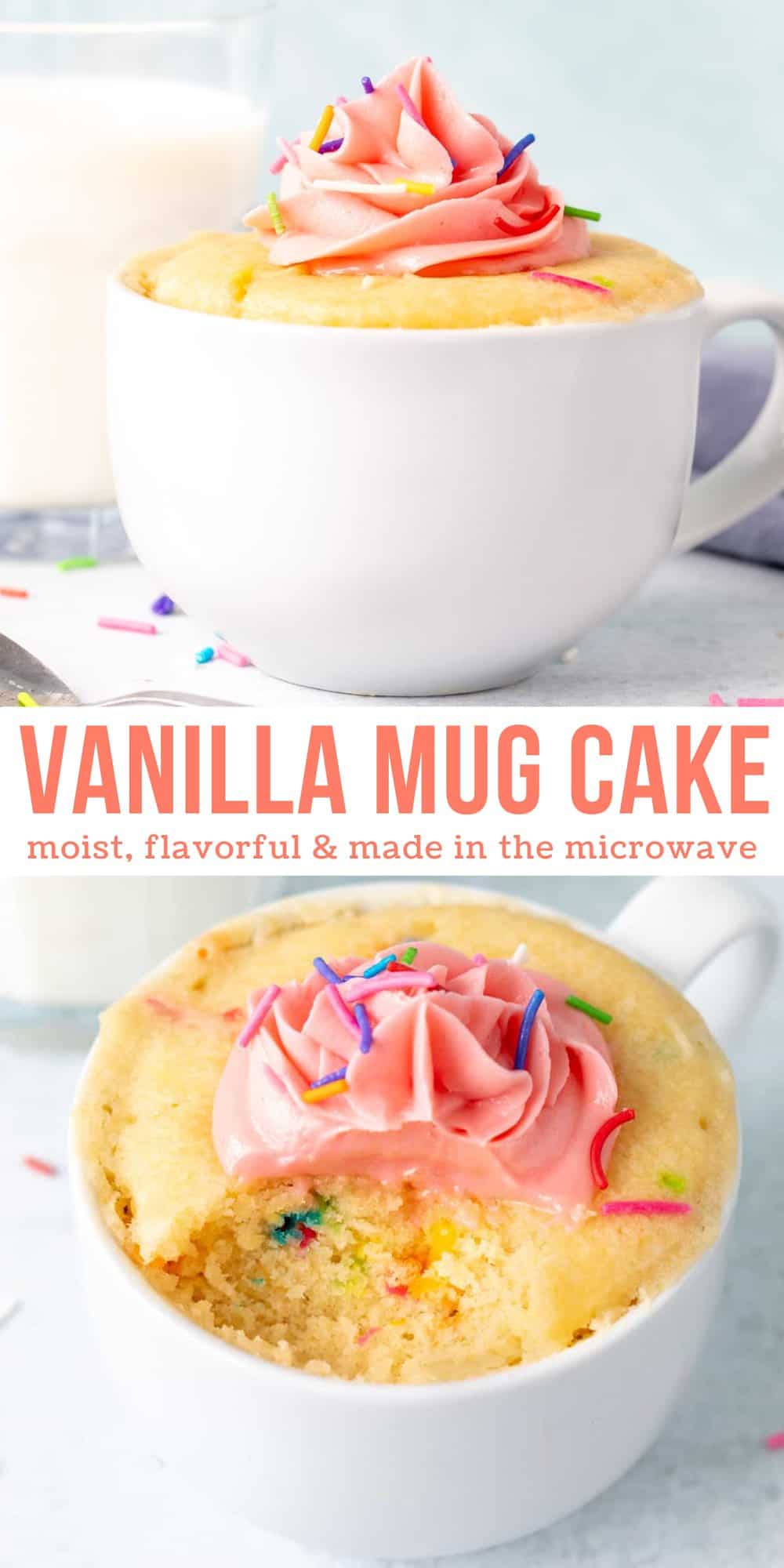 Vanilla Mug Cake - Moist, Flavorful Cake that's Ready in Minutes