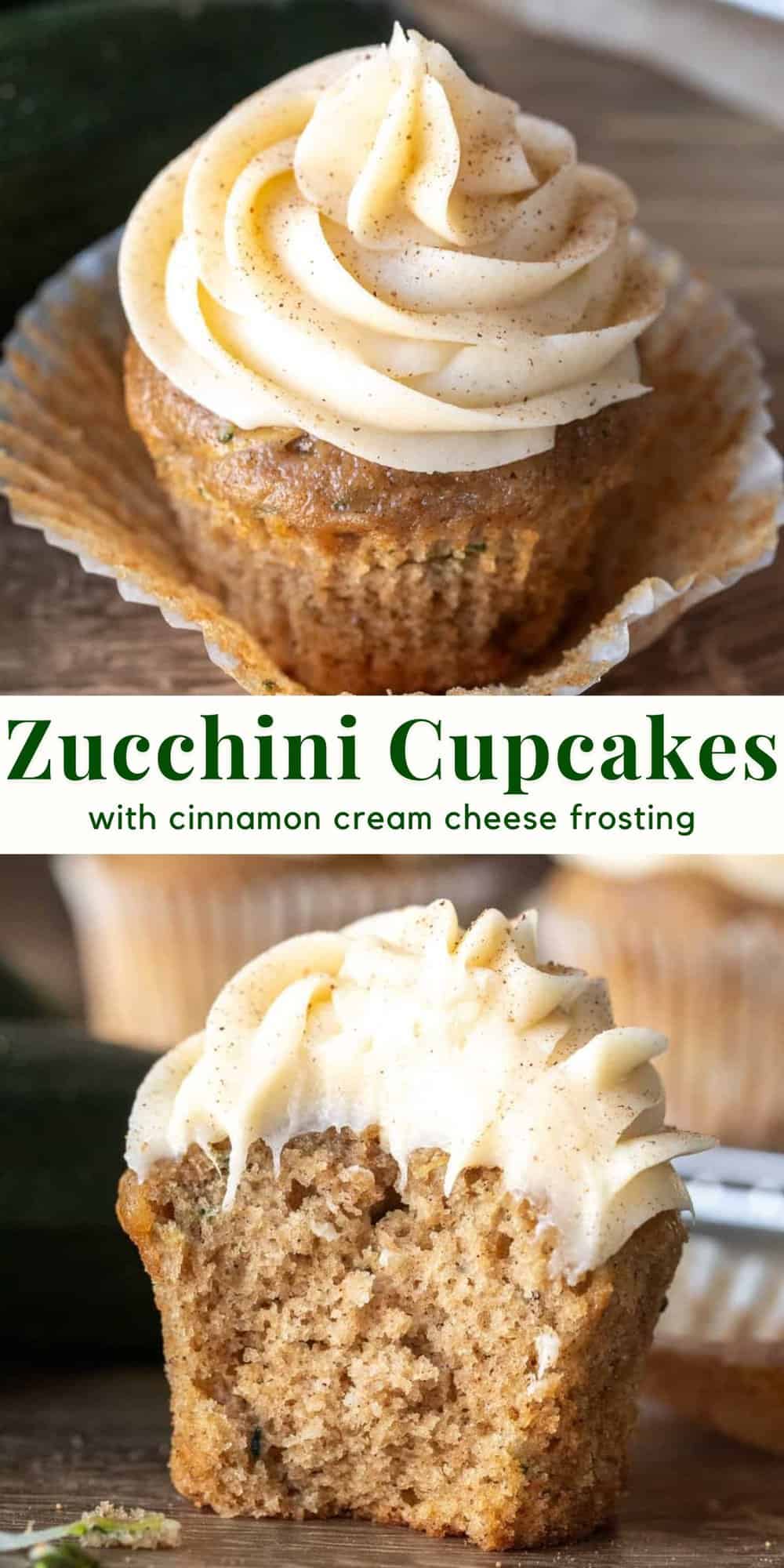 Zucchini Cupcakes with Cream Cheese Frosting - Just so Tasty
