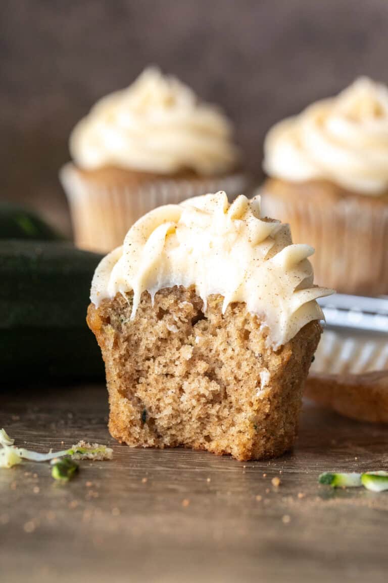 Zucchini Cupcakes with Cream Cheese Frosting - Just so Tasty