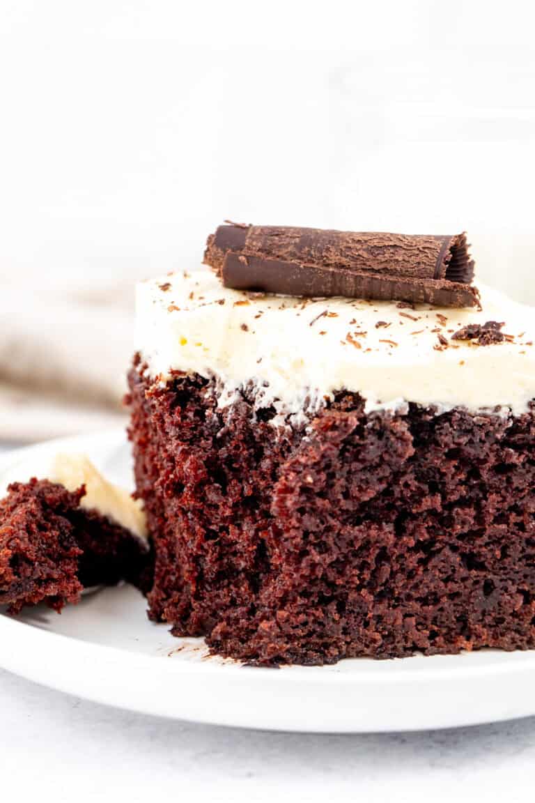 Chocolate Cake with White Chocolate Frosting - Just so Tasty